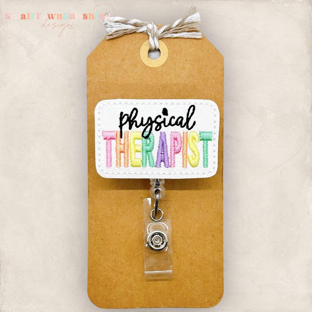 Physical Therapist Badge Reel, PT Badge Reel, Physical Therapy Badge ...