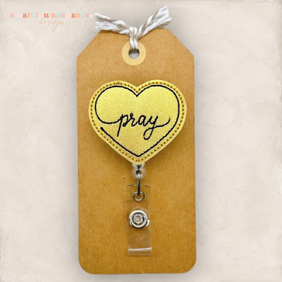 Pray Badge Reel, Christian Badge Reel, Religious ID Holder, Nurse Badge ...