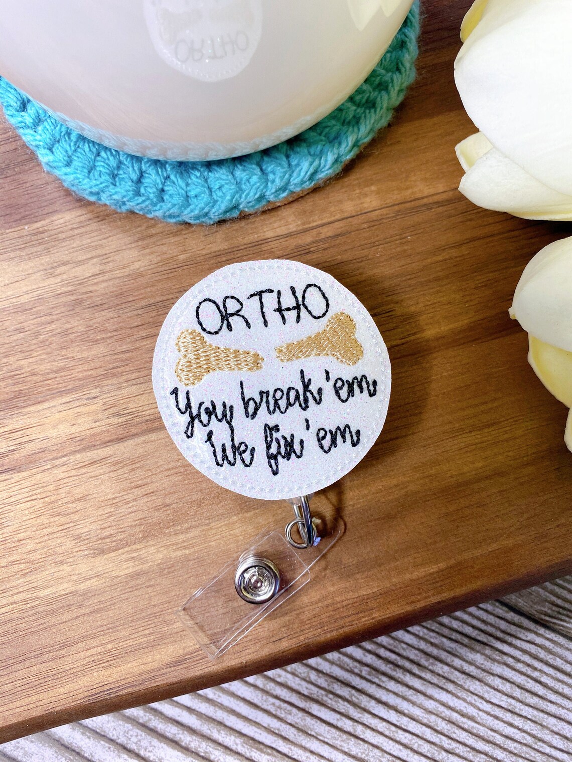 Ortho Badge Reel Ortho Nurse Badge Holder Orthopedic Badge | Etsy