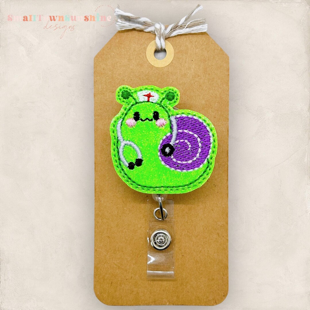 Snail Nurse Badge Reel, Cute Snail Badge Reel, Nurse Badge Clip, School ...