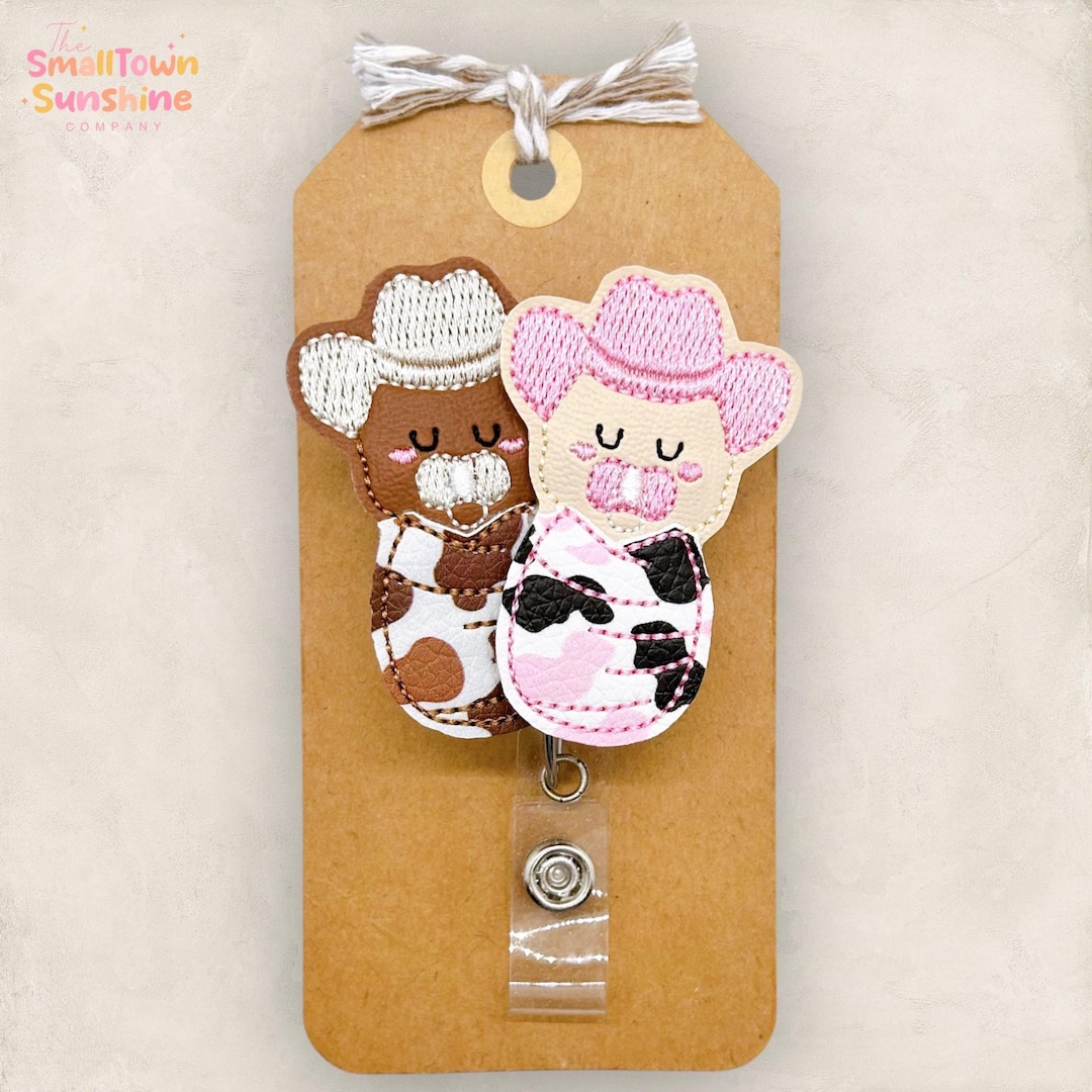 Diverse Western Swaddled Babies Badge Reel, Cowboy Baby Lanyard, L&D ...