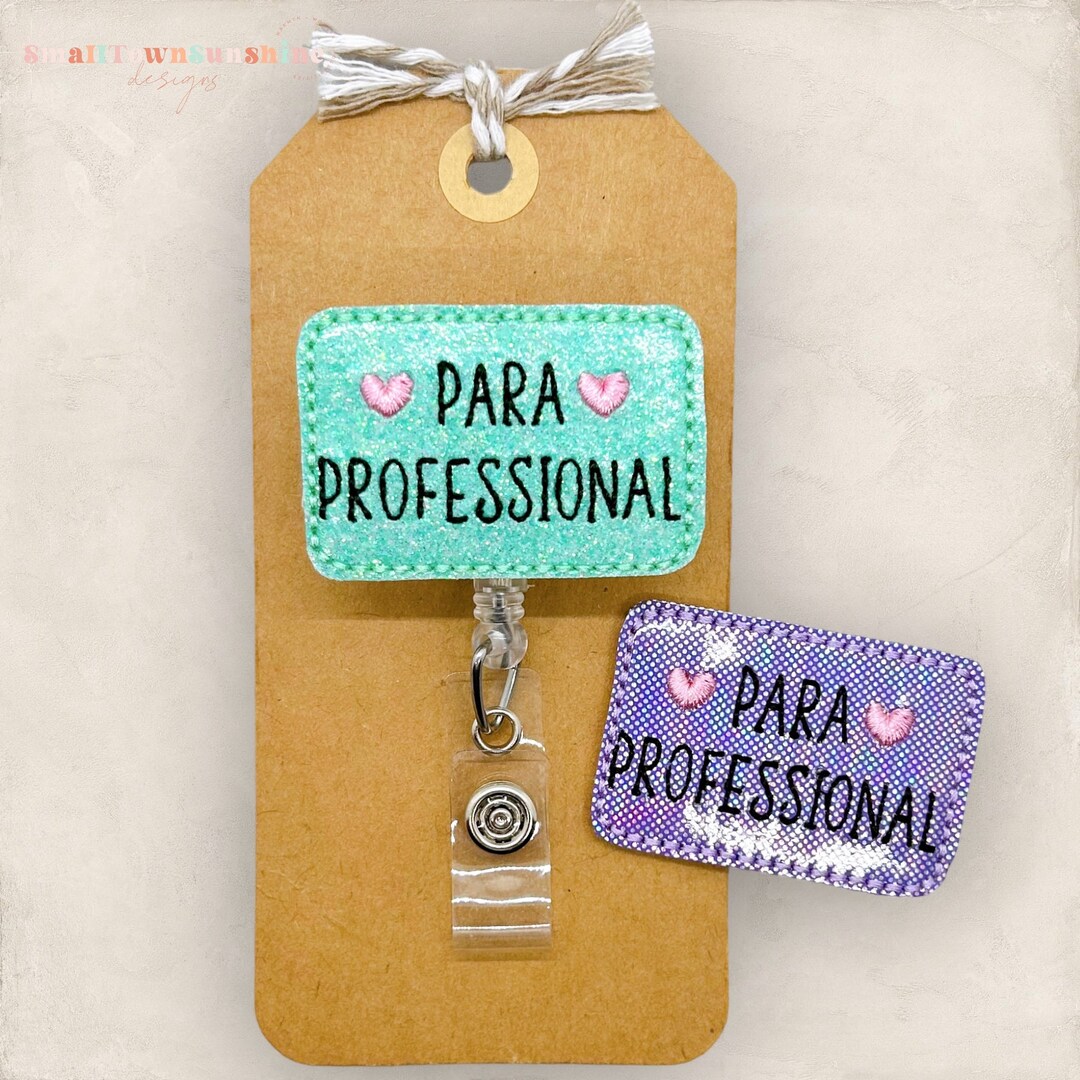 Para Badge Reel, Paraprofessional Badge Holder, School Lanyard ...