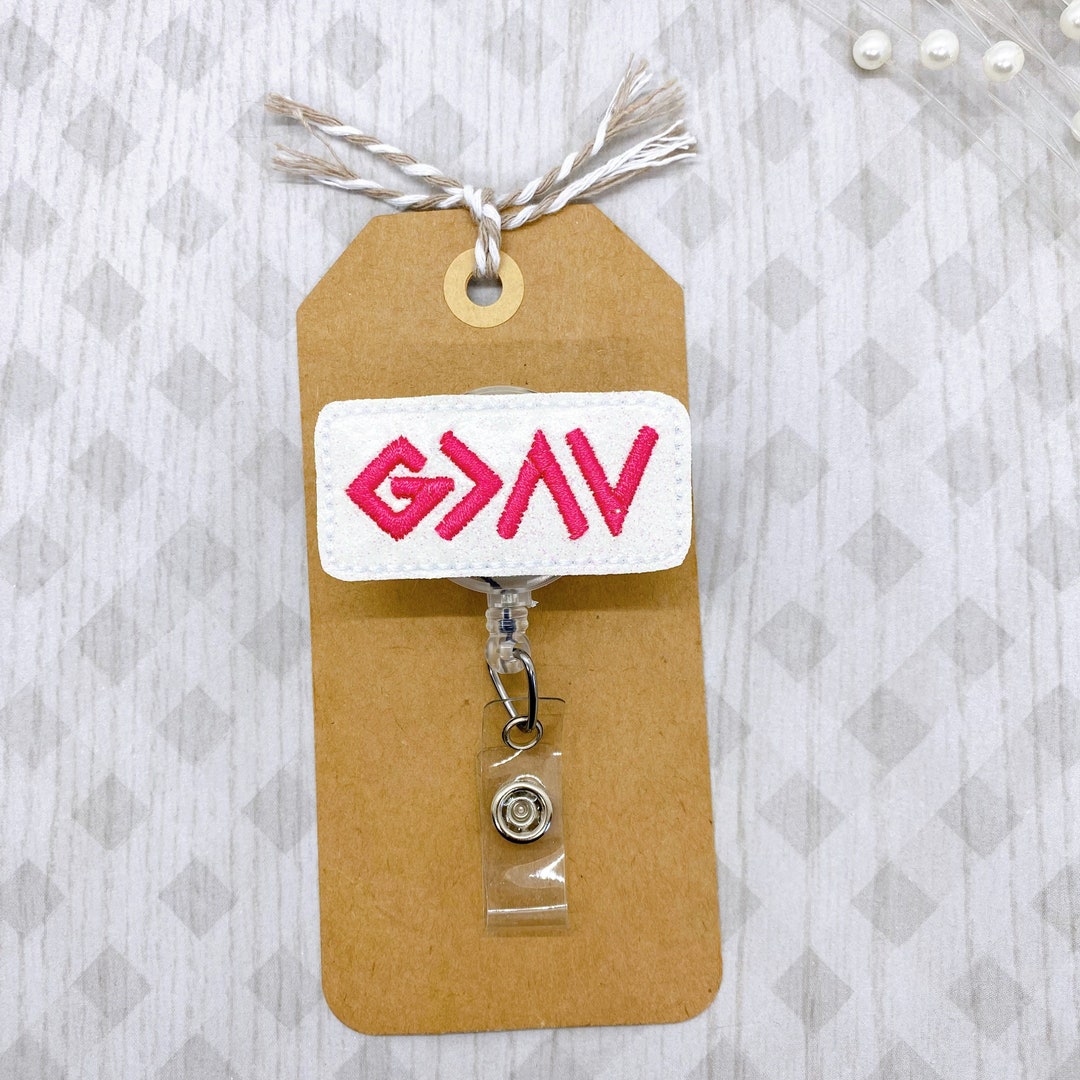 God is Greater Than Badge Reel, Praise God Badge Reel, Nurse Badge ...