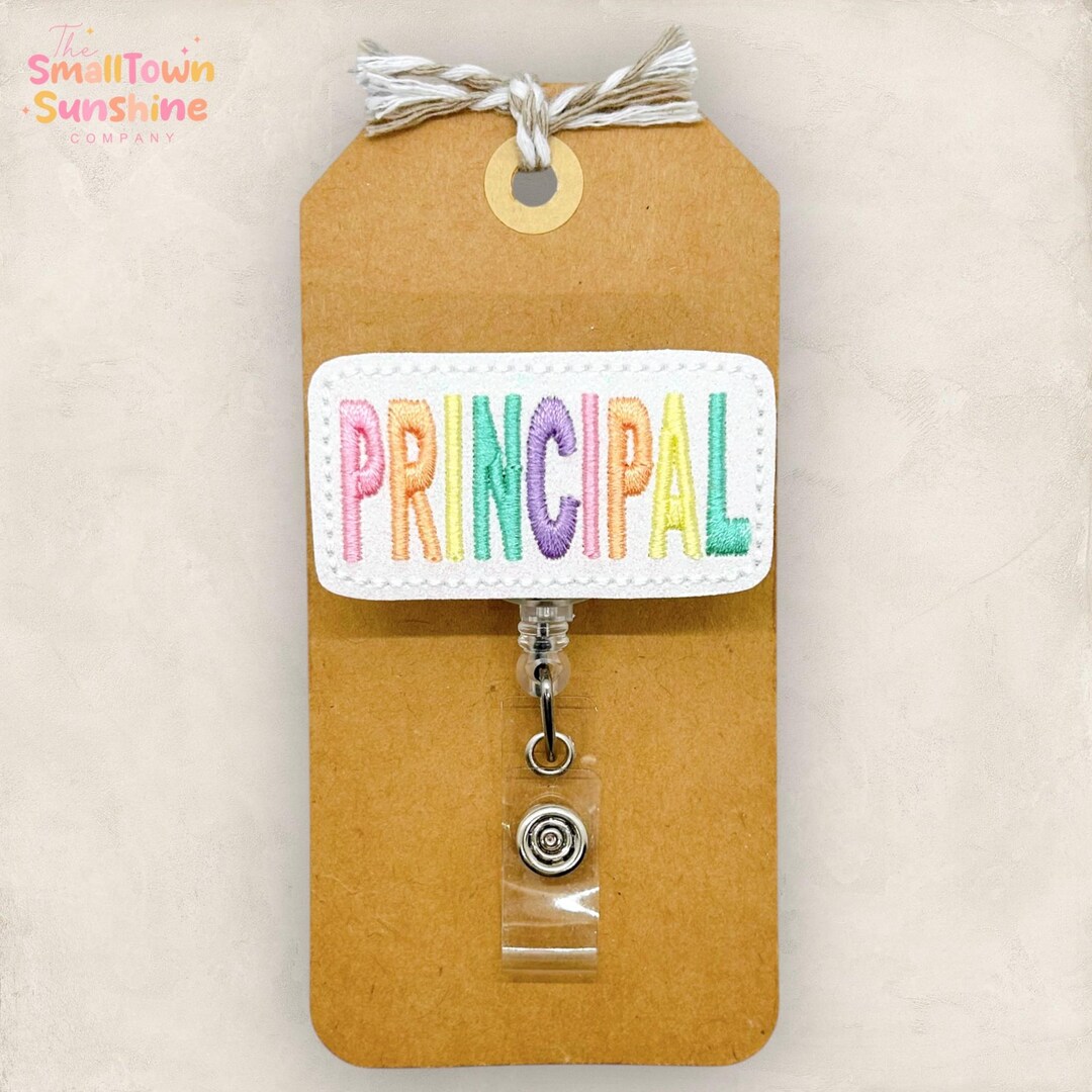 Principal Badge Reel, School Principal Badge Clip, Administrator ...