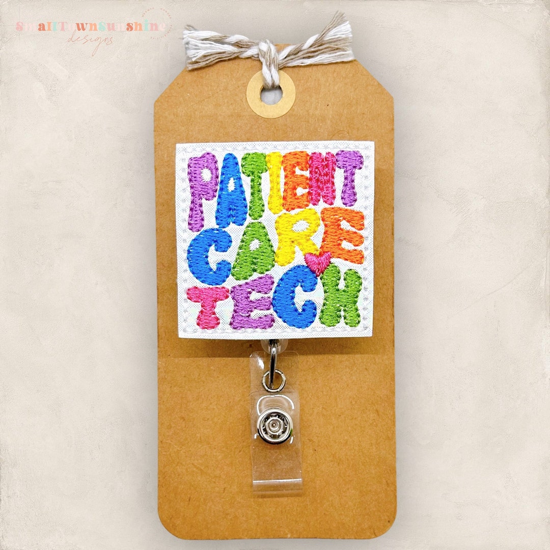 Patient Care Tech Badge Reel, PCT Badge Reel, Assistive Personnel Badge ...