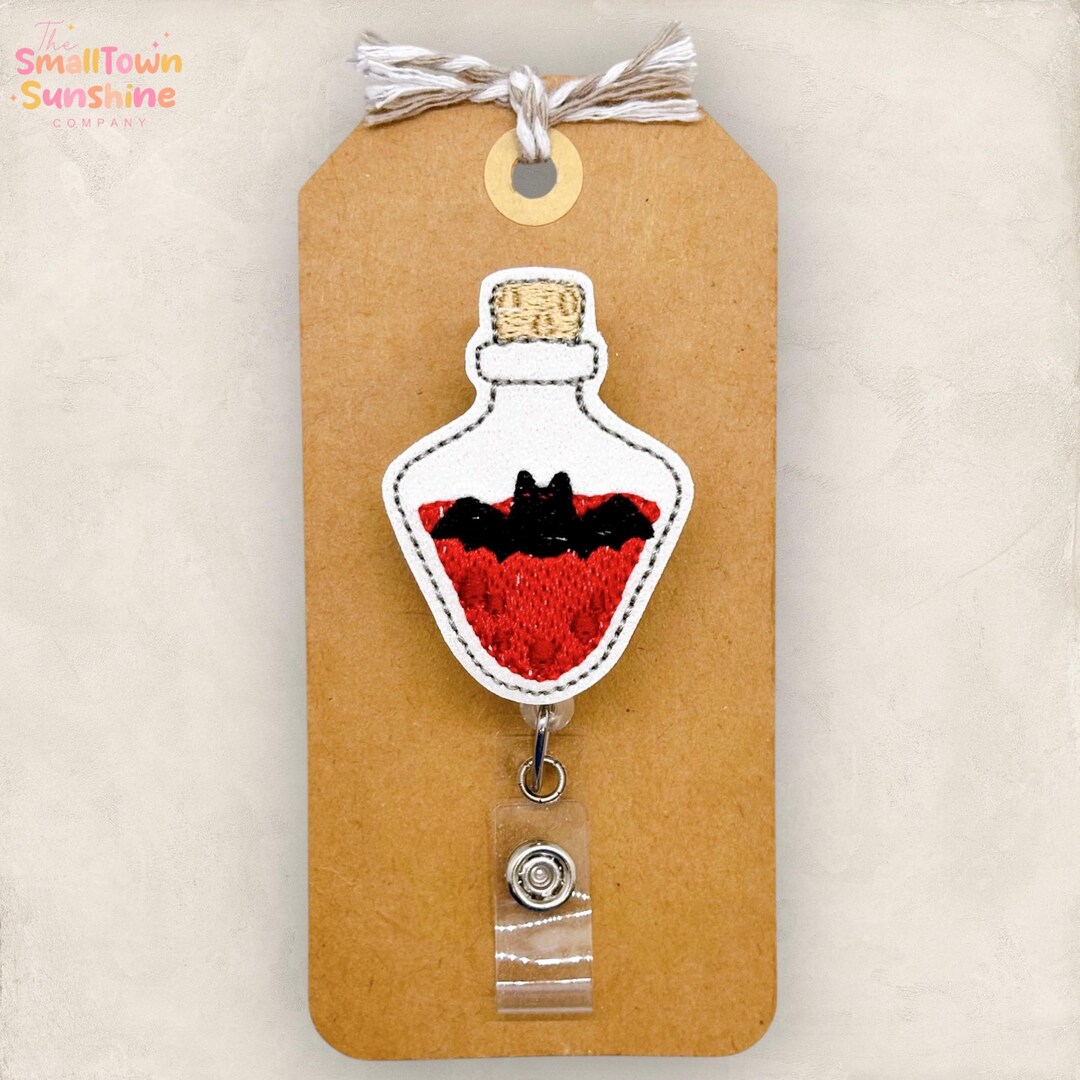 Bat Potion Badge Reel, Halloween Badge Reel, Nurse Badge Clip, Pharmacy ...
