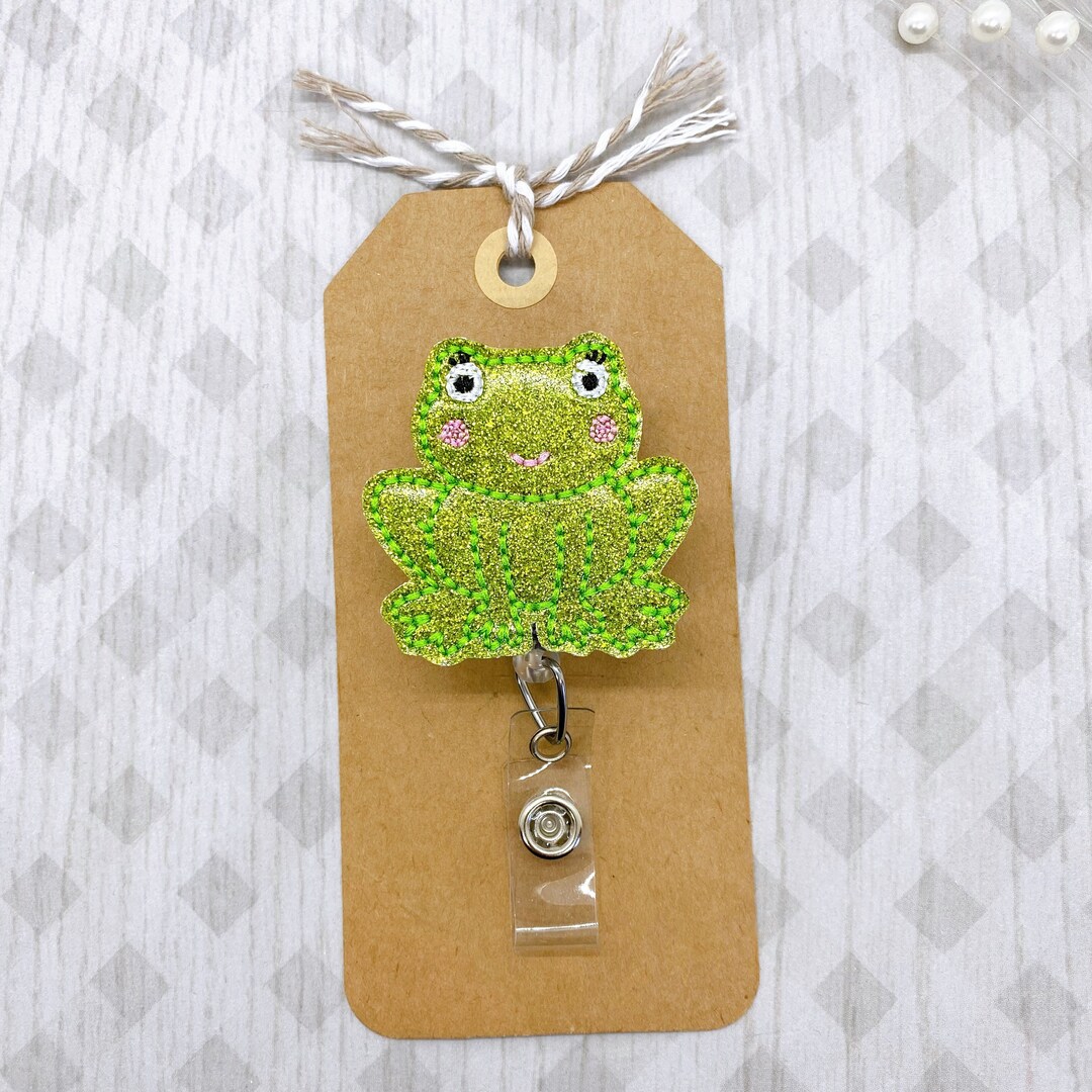 Frog Badge Reel, Green Frog Badge Reel, Nurse Badge Holder, Teacher ...