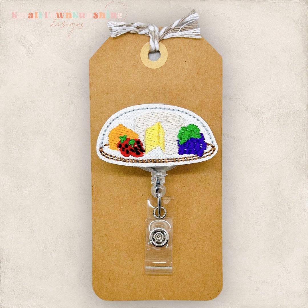 Charcuterie Badge Reel, Cute Food Badge Clip, Nurse Badge Holder ...