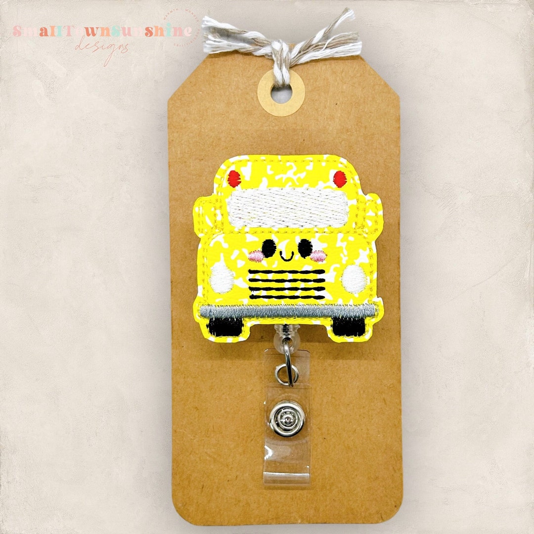 Bus Driver Badge Reel School Bus Name Badge Holder School - Etsy