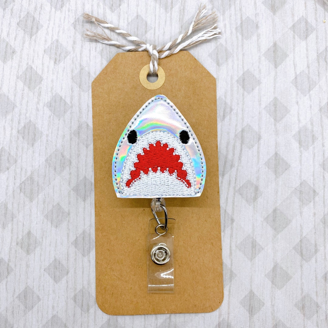 Shark Badge Reel, Ocean Badge Clip, Sea Animal Badge Reel, Nurse Badge ...