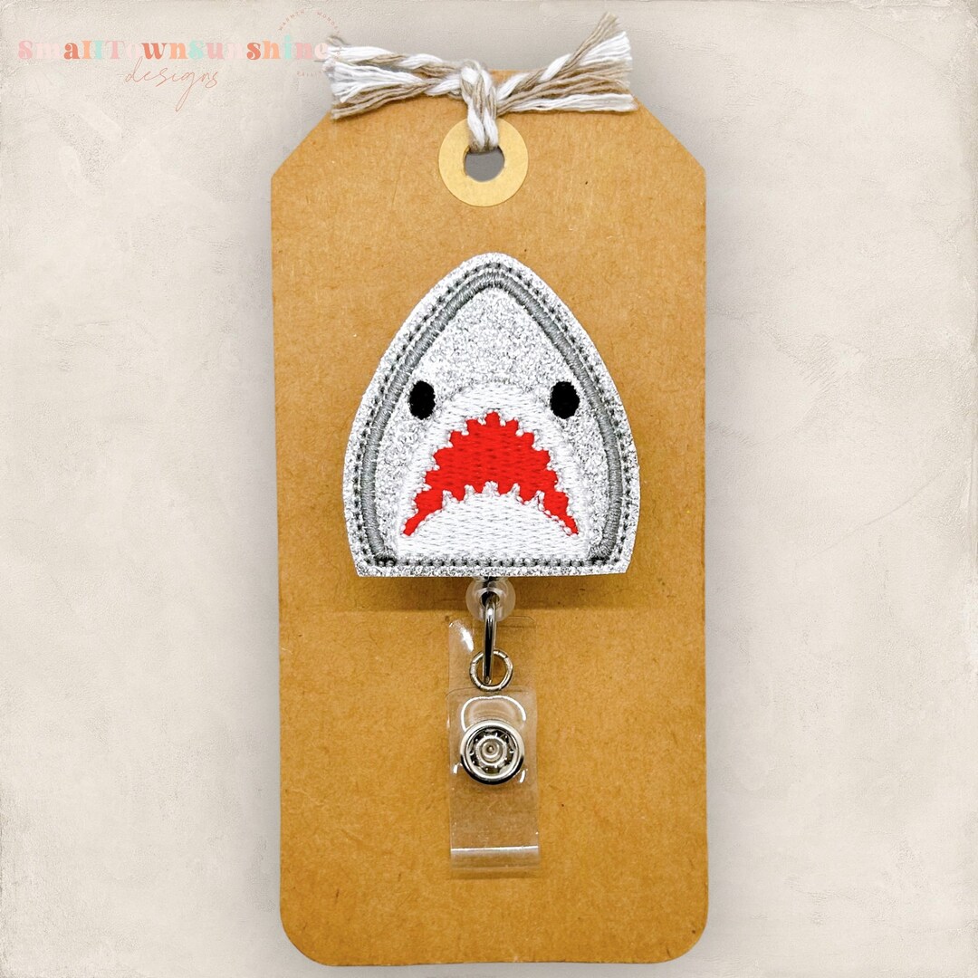 Grey Shark Badge Reel, Ocean Animal Badge, Nurse Badge Clip, Teacher ...