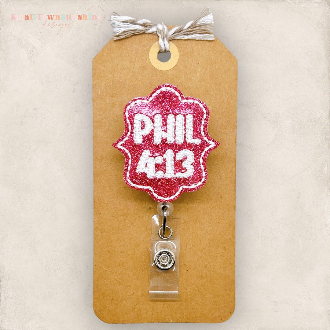 Philippians 4:13 Badge Reel, Bible Verse Badge Reel, Nurse Badge Clip ...