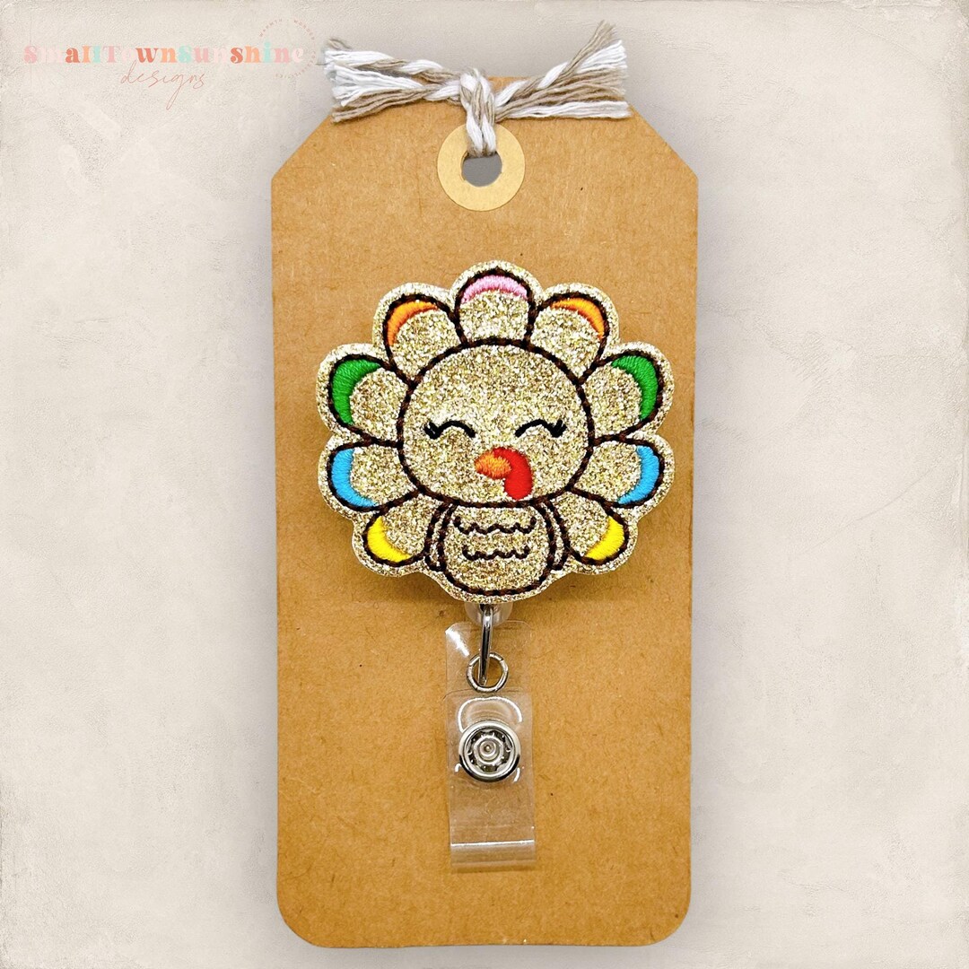 Turkey Badge Reel, Thanksgiving Badge Reel, Nurse Badge Holder, Teacher ...