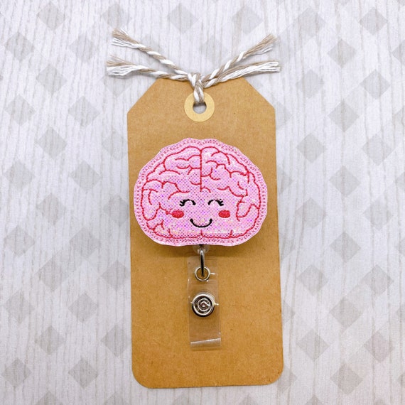 Happy Brain Badge Reel Neurologist Badge Reel Brain Badge - Etsy