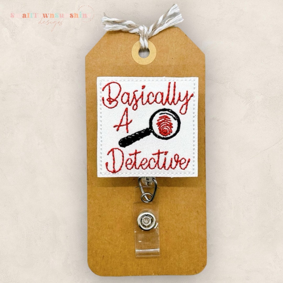 Basically A Detective Badge Reel, True Crime Badge Clip, Detective ...