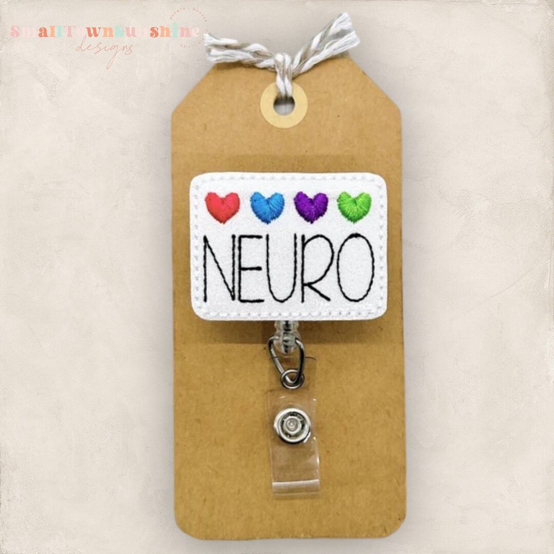 Neuro Badge Reel, Neurologist Badge Holder, Neuro Nurse Badge Clip ...