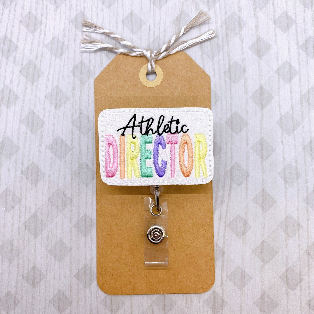 Athletic Director Badge Reel, Athletics Badge Holder, School Lanyard ...