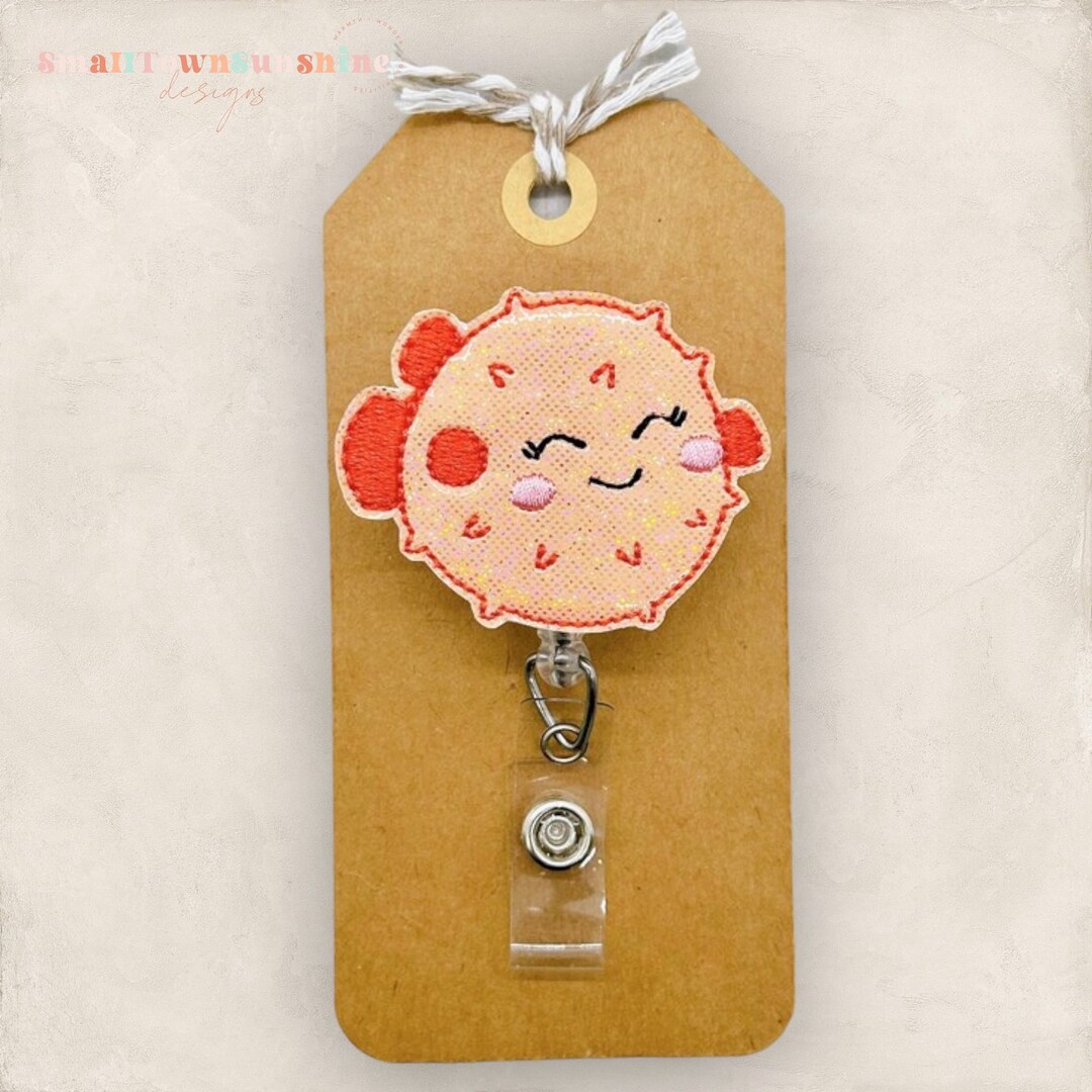 Blowfish Badge Reel, Puffer Fish Badge Reel, Nurse Badge Holder ...