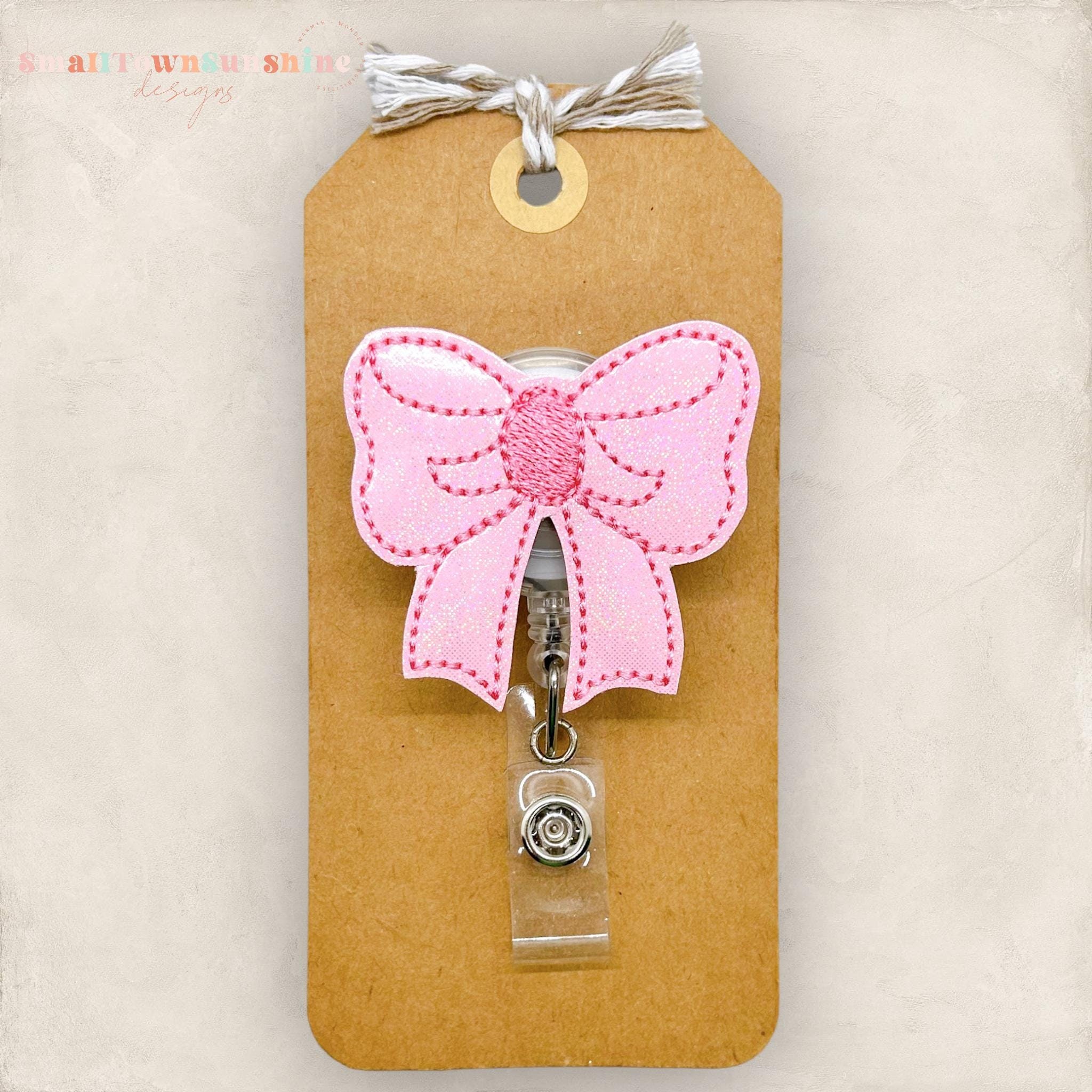 Pink Bow Badge Reel, Coquette Bow Badge Reel, Nurse Badge Clip, Teacher ...