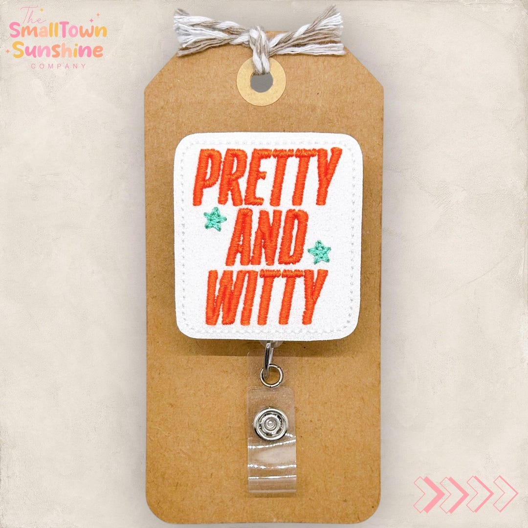 Pretty and Witty Retractable Badge Reel: Music ID Holder, Topper ...