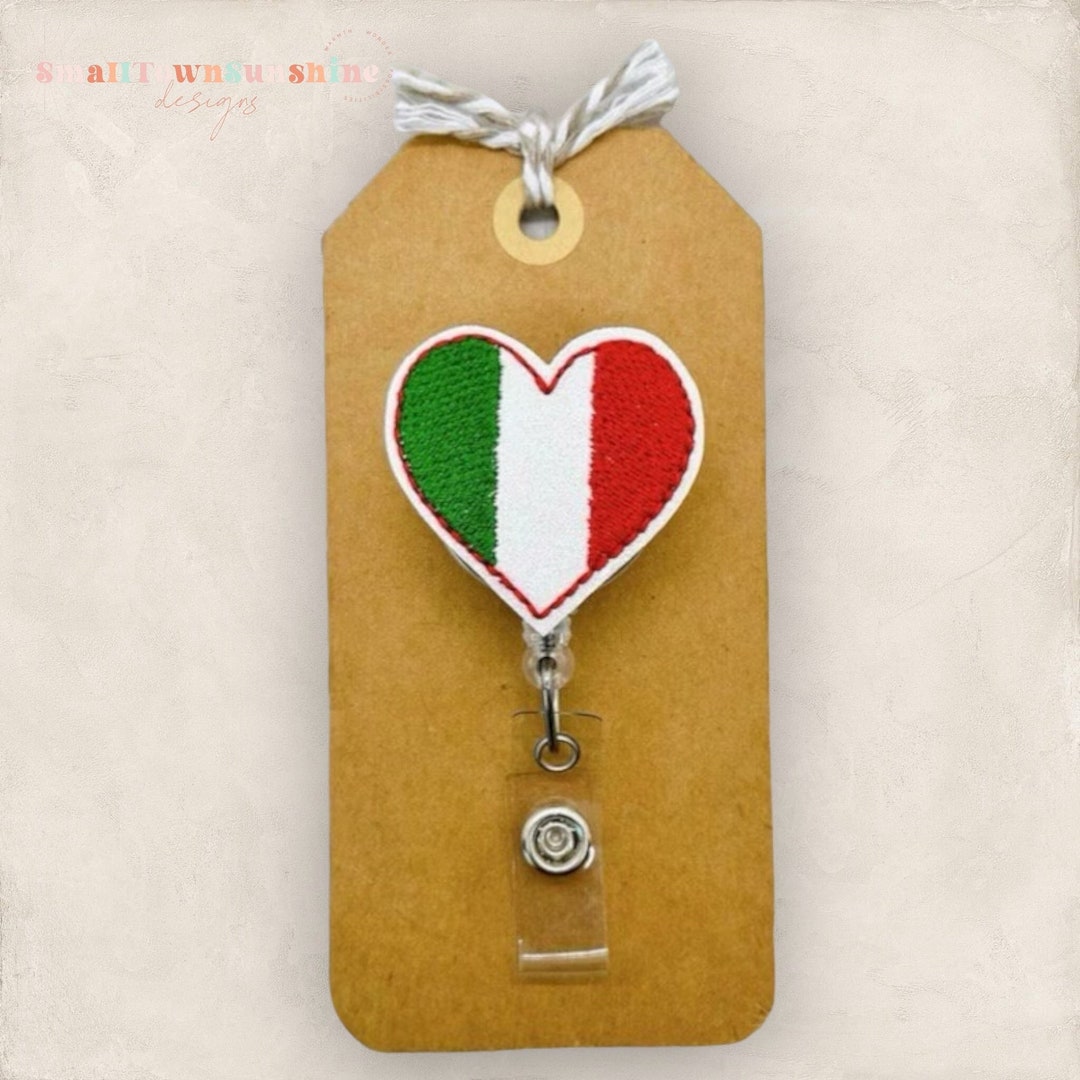 Mexican Flag Heart Badge Reel, Cinco De Mayo Badge Reel, Nurse Badge ...