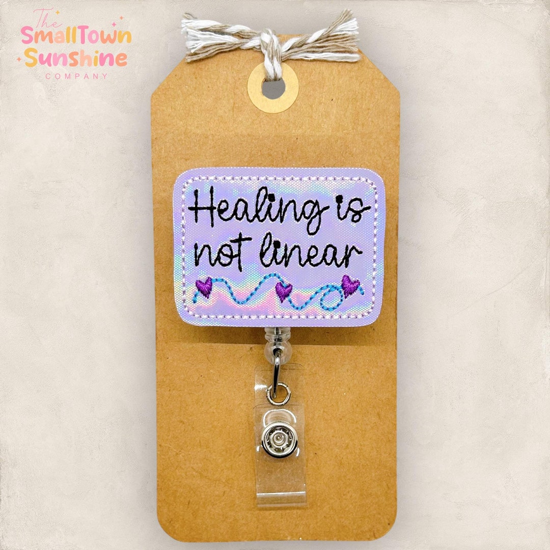 Healing is Not Linear Badge Reel, Encouraging Badge, Trauma Badge ...