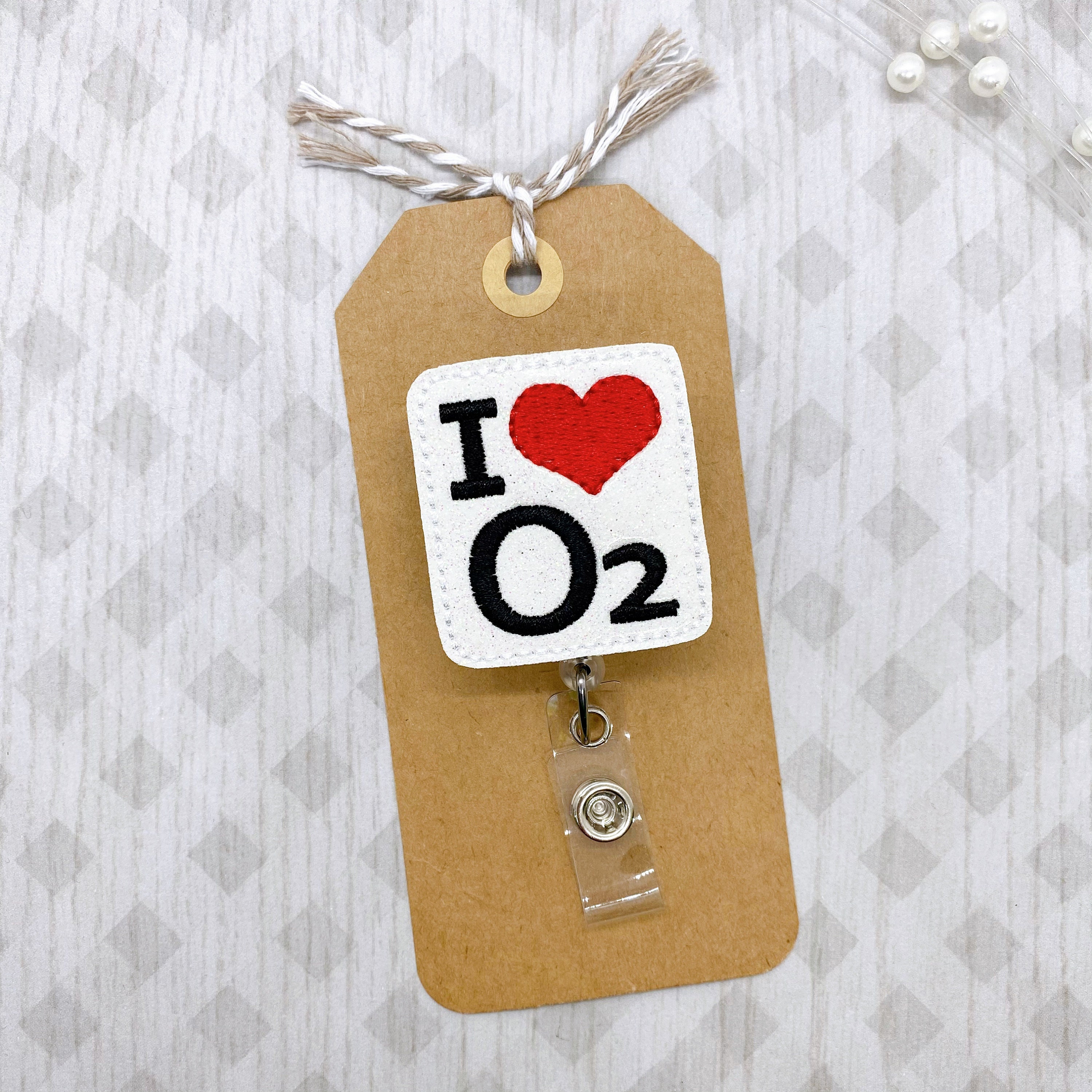I Love O2 Badge Reel Oxygen Badge Reel Respiratory Therapist | Etsy