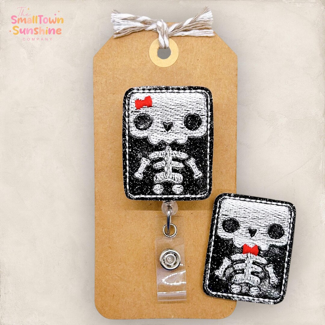 Cute X-ray With Bow Badge Reel, Radiologic Tech, Name Tag, Medical ...