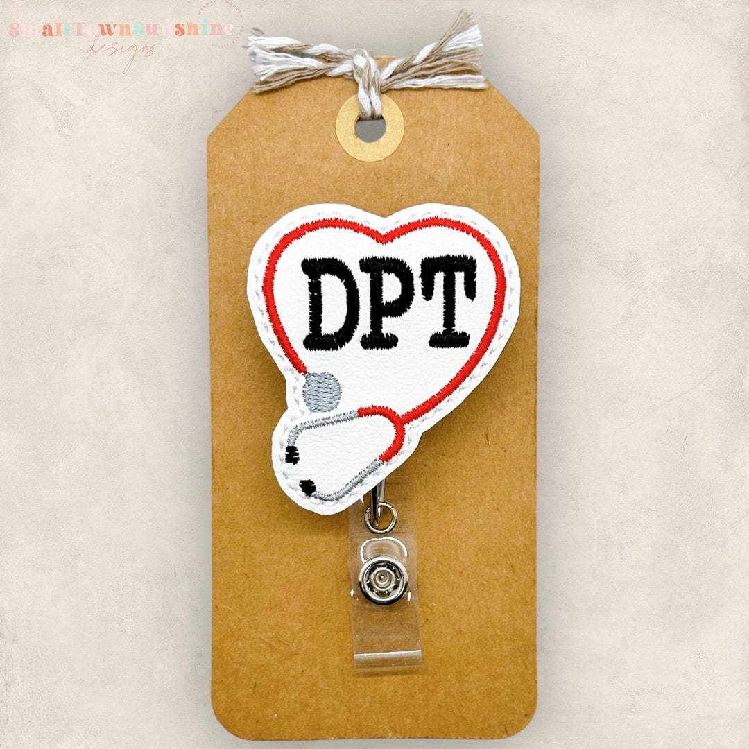 Doctor of Physical Therapy Badge Reel, DPT Badge Clip, Coworker Gift ...