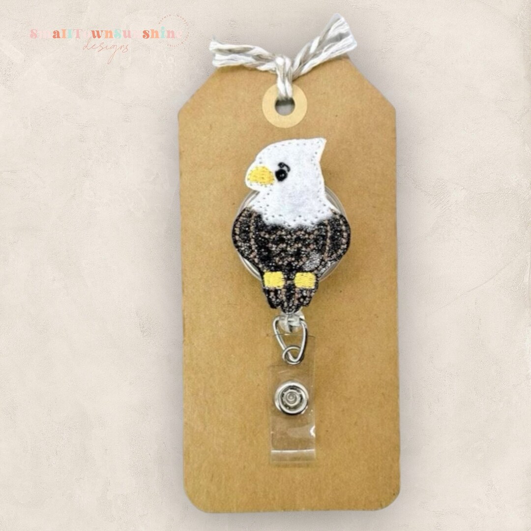 Bald Eagle Badge Reel, Patriotic Bird Badge Reel, Nurse Badge Reel ...