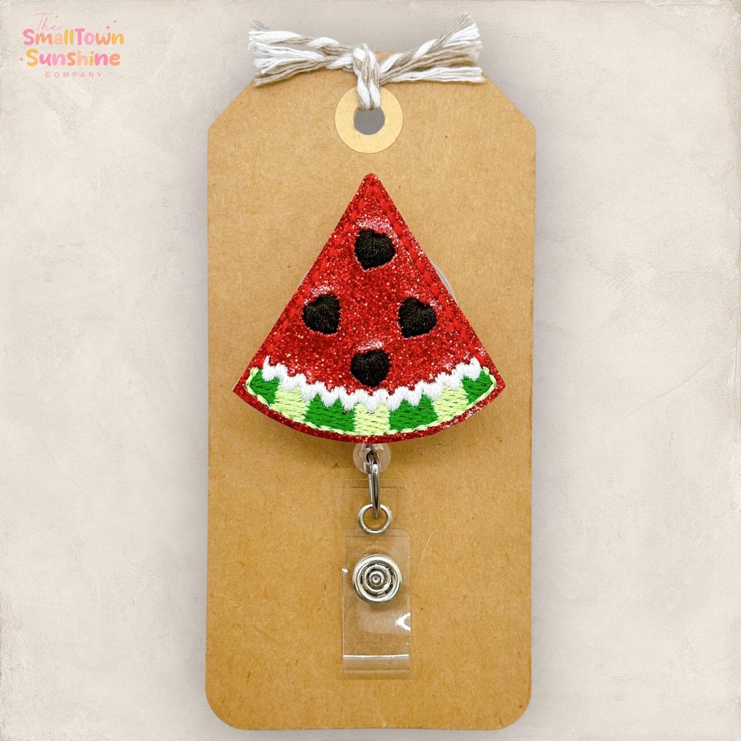 Watermelon Badge Reel, Fruit Badge Reel, Summer Name Tag, Nurse Badge ...