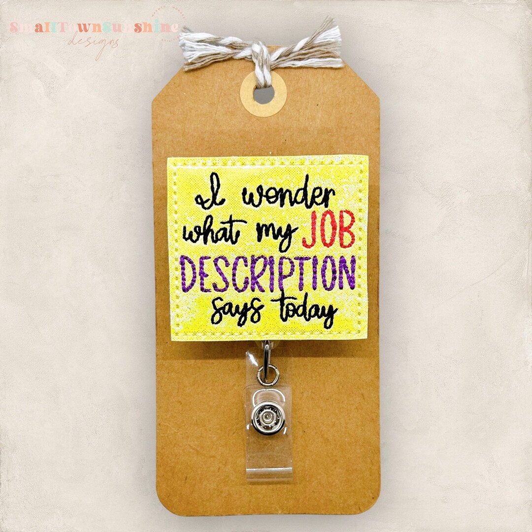 Job Description Badge Reel, Nurse Badge Reel, Teacher Lanyard, Employee ...