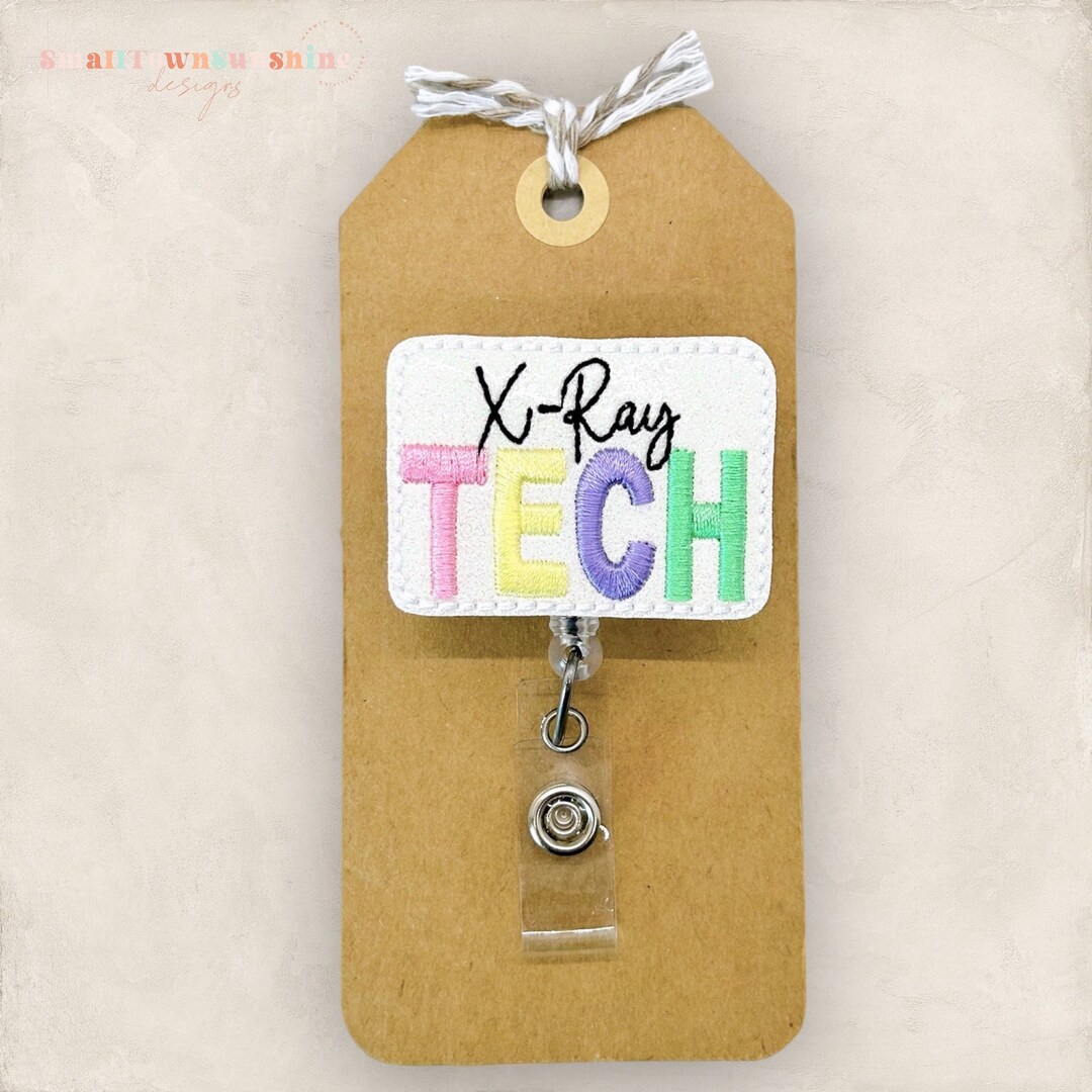 X-ray Tech Badge Reel, X Ray Technician Badge, Imaging Badge Holder, Co ...