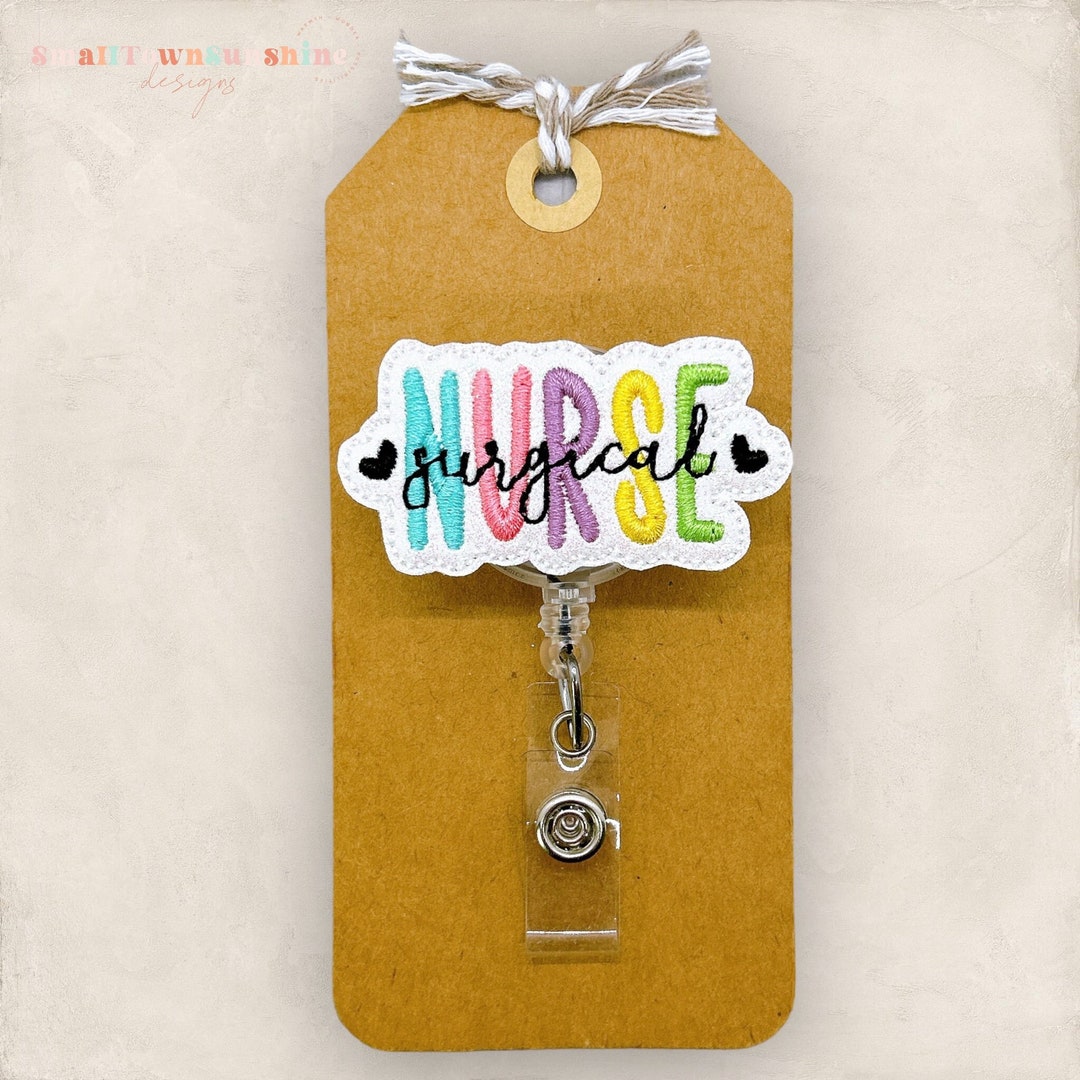 Surgical Nurse Badge Reel, Surgery Tech Badge Reel, Medical Lanyard ...