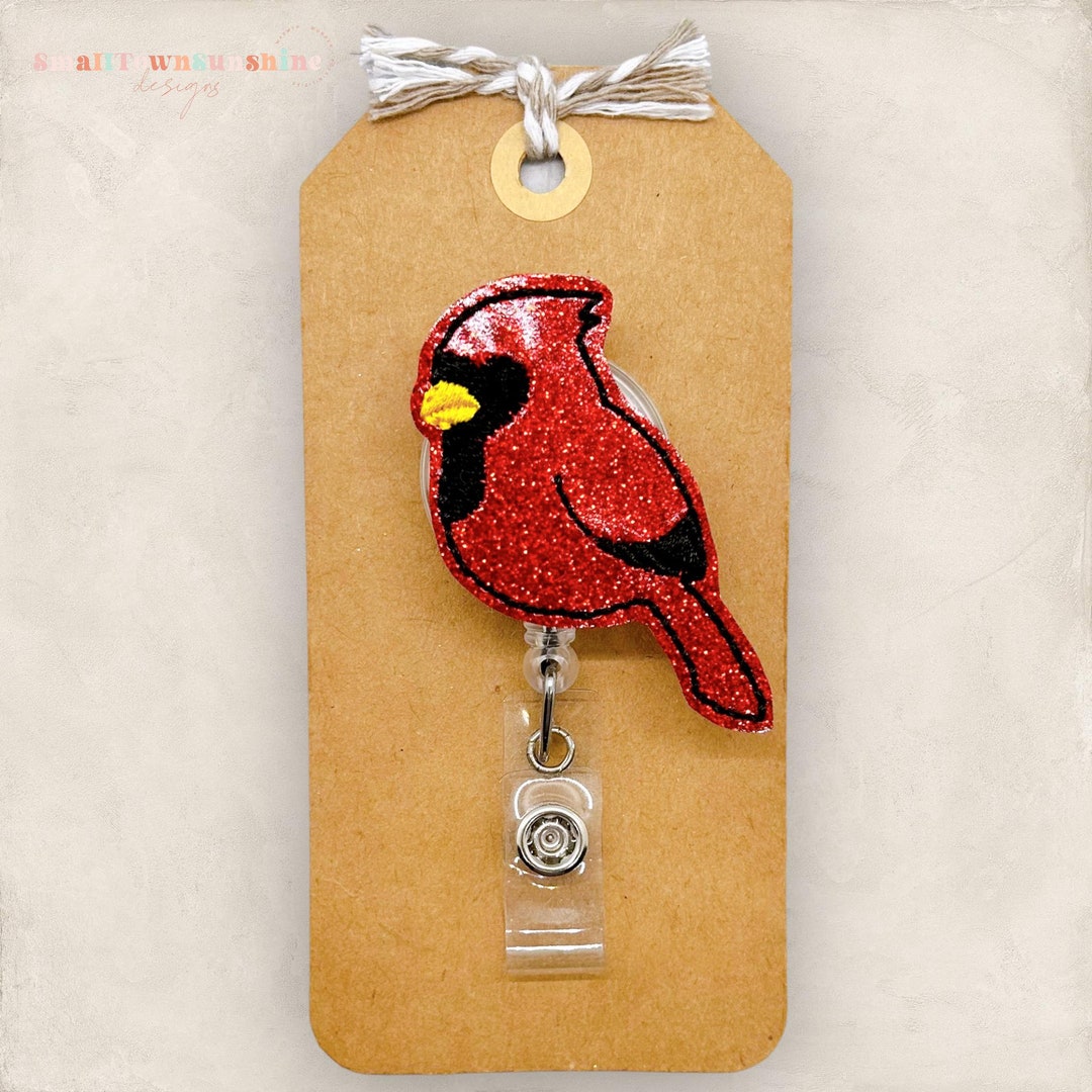 Cardinal Badge Reel, Remembrance Bird Badge Reel, Nurse Badge Clip ...