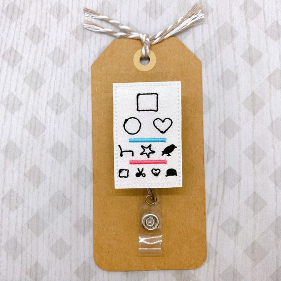 Eye Chart Badge Reel Optometrist Badge Clip Optometry Badge | Etsy