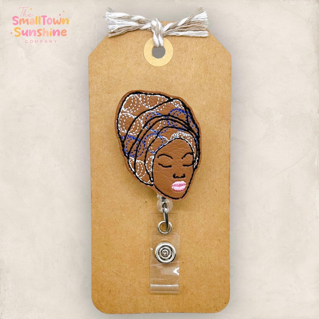 African American Woman Retractable Badge Reel: Black History Month ID ...