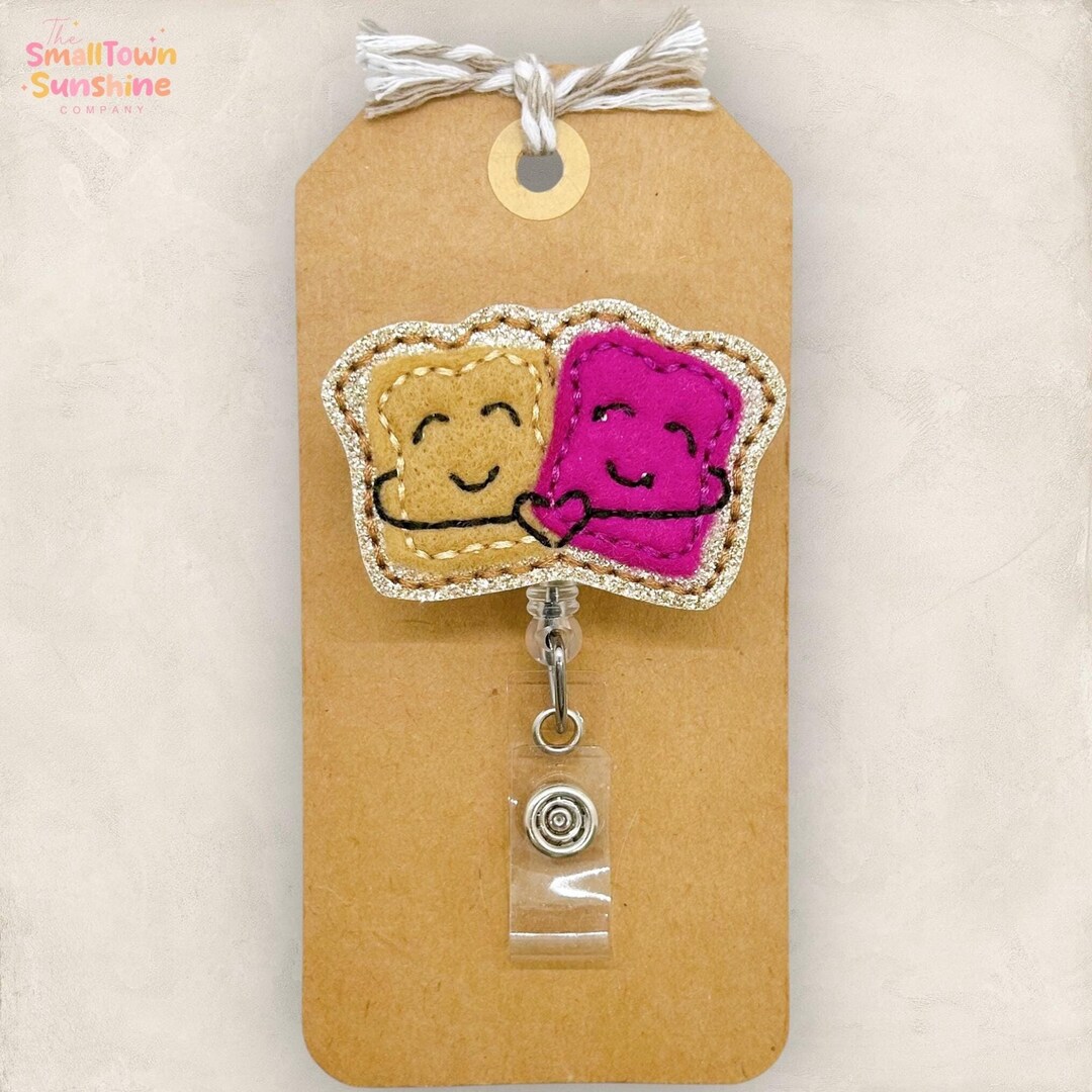 Peanut Butter & Jelly Badge Reel, Sandwich Badge Reel, Nurse Badge Clip ...