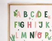 Plant Alphabet Print Botanical ABC Poster Classroom Poster - Etsy