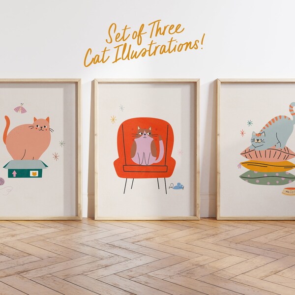 Cat Art - Etsy