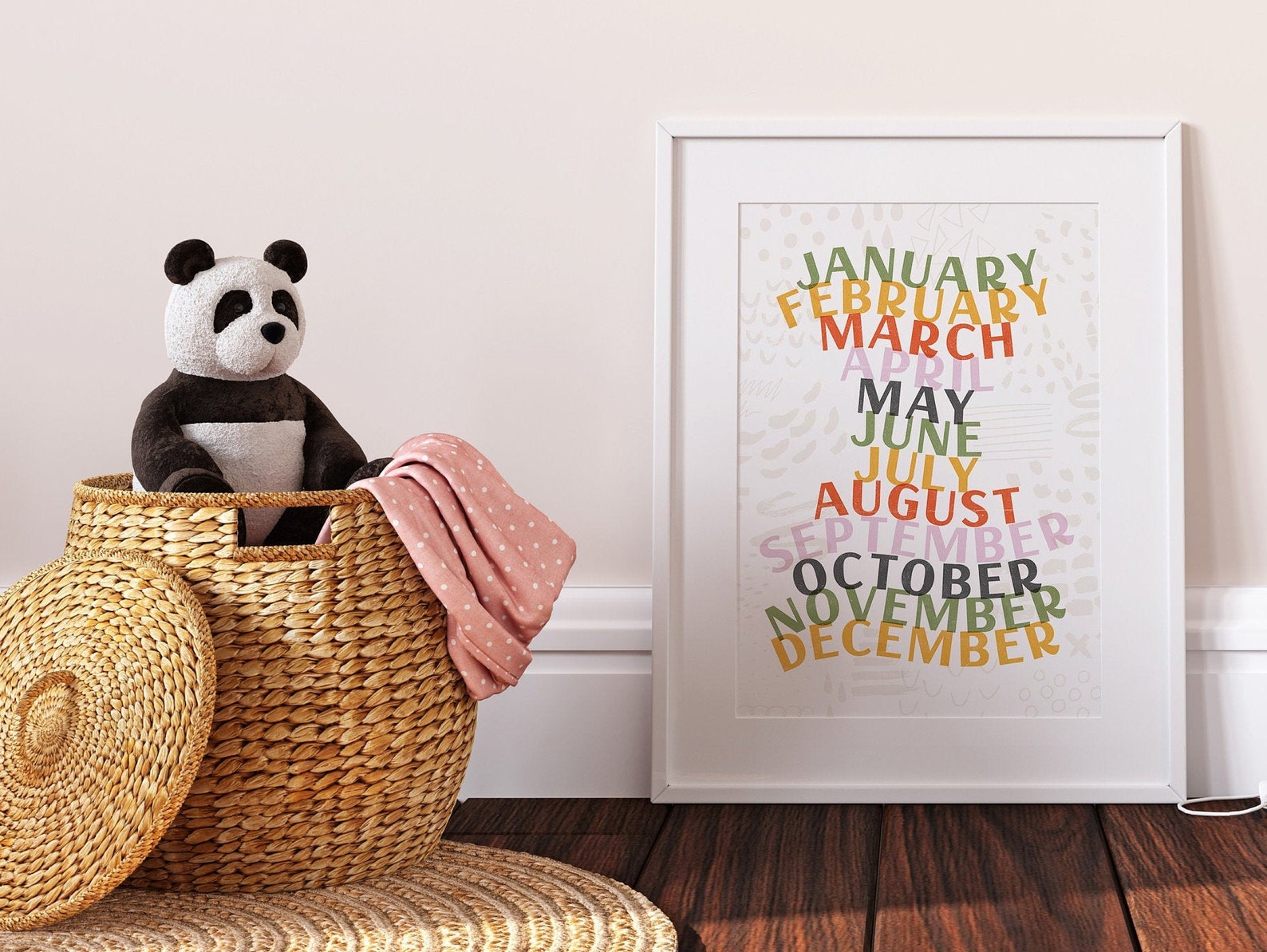 Months of the Year Wall Print, Months Poster, Learning Months Chart ...