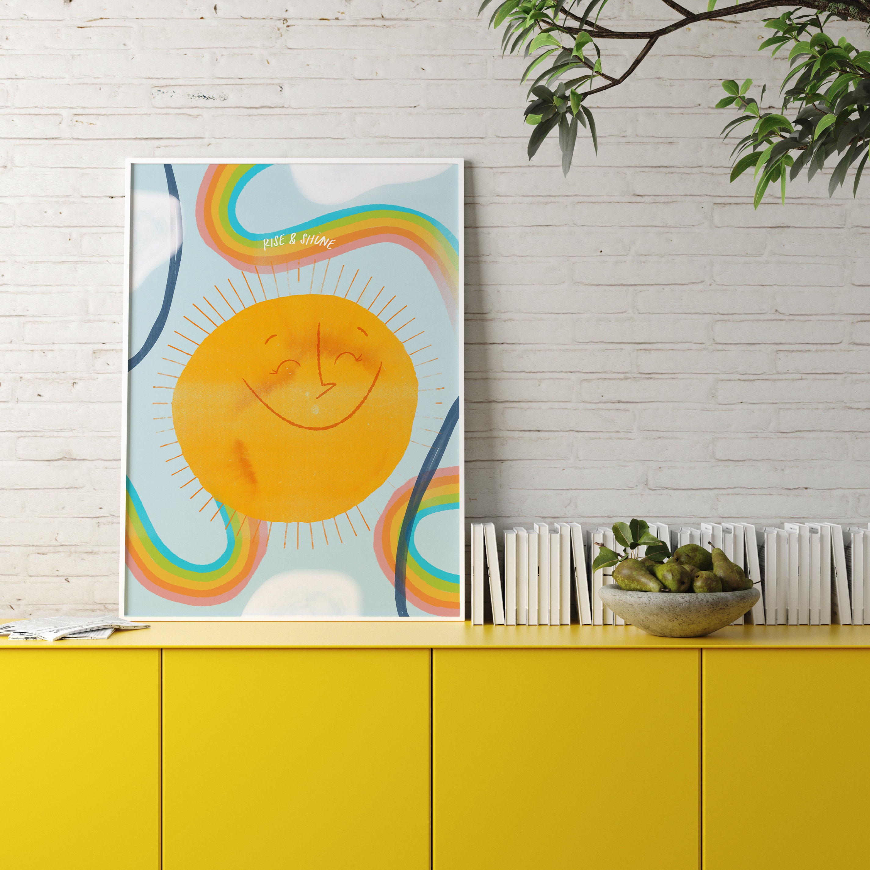 Rise and Shine Sign Kids Playroom Decor Sun Nursery Decor - Etsy