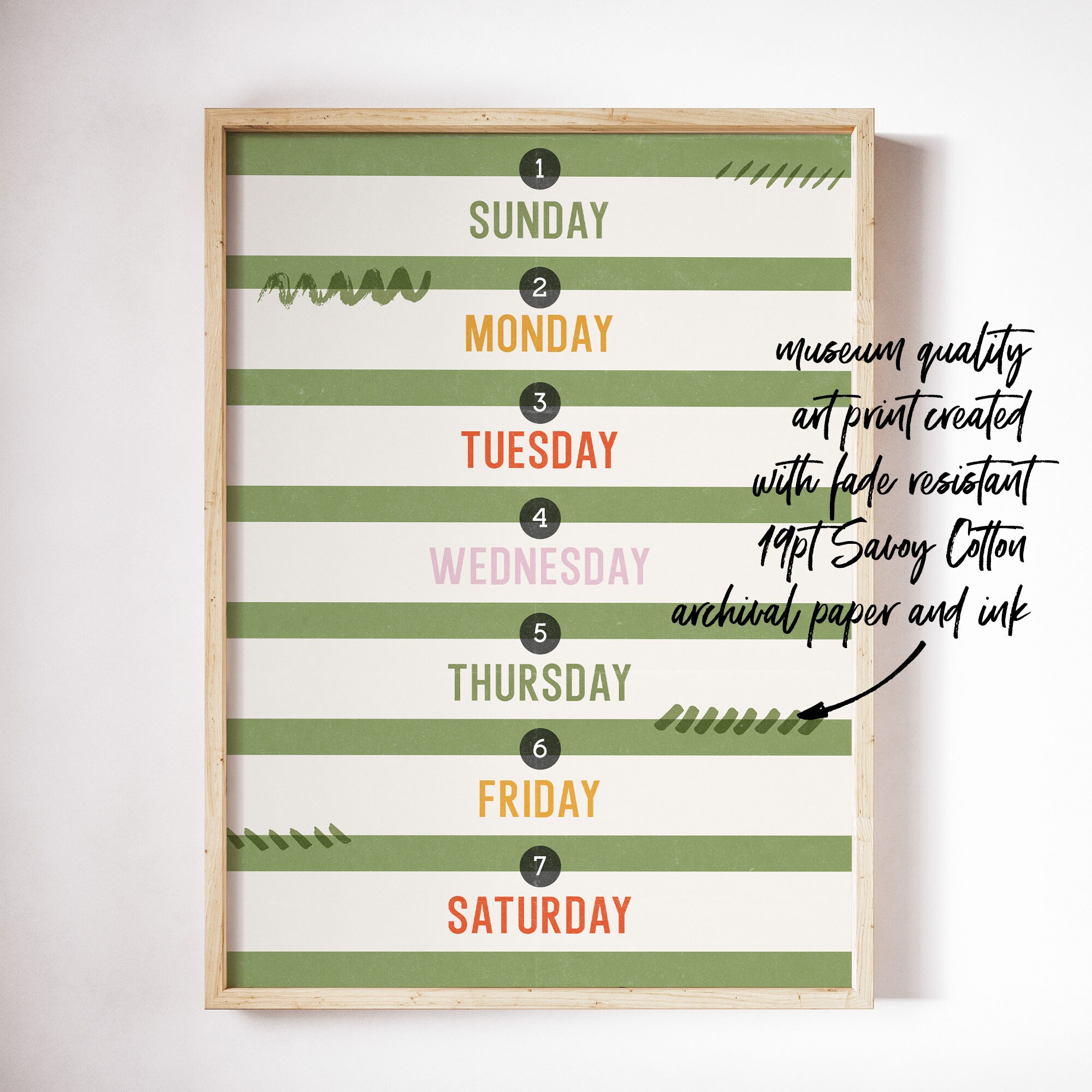 Days of the Week Poster School Poster Classroom Posters - Etsy