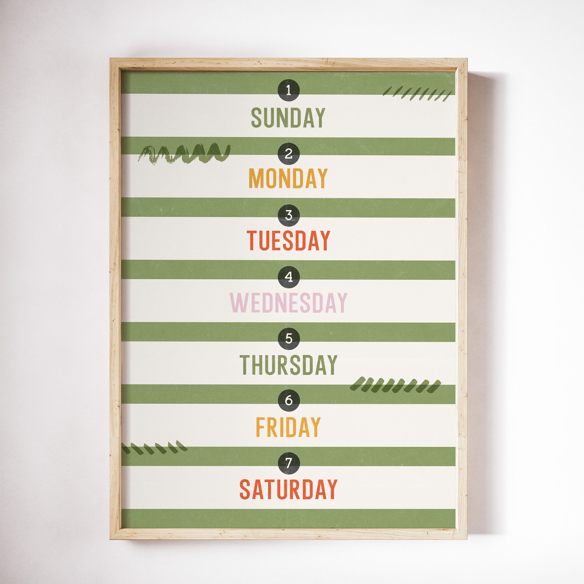 Days of the Week Poster School Poster Classroom Posters - Etsy