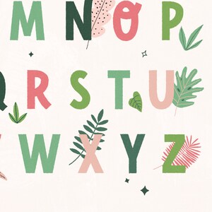 Plant Alphabet Print, Botanical ABC Poster, Classroom Poster, Plant Art ...