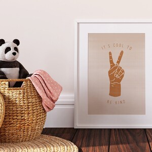 It's Cool to Be Kind Art Print, Kids Gallery Wall, Kindness Quote Art ...