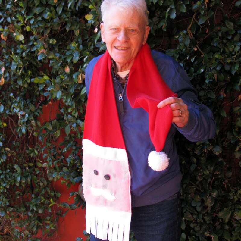 Santa Scarf - Etsy