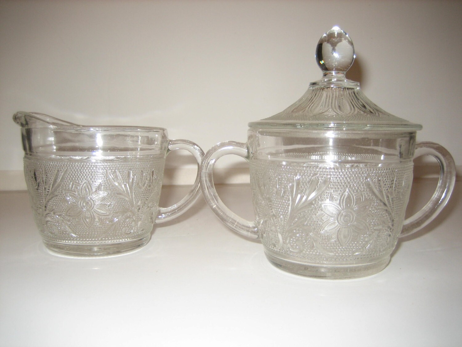 Anchor Hocking Glassware Crystal Table Set in Original Box - Etsy