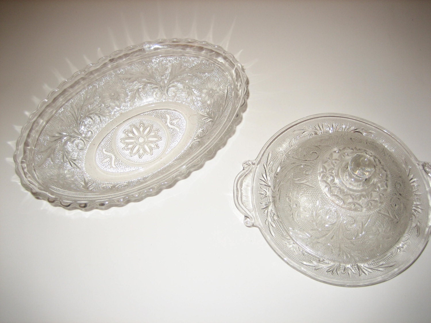 Anchor Hocking Glassware Crystal Table Set in Original Box - Etsy