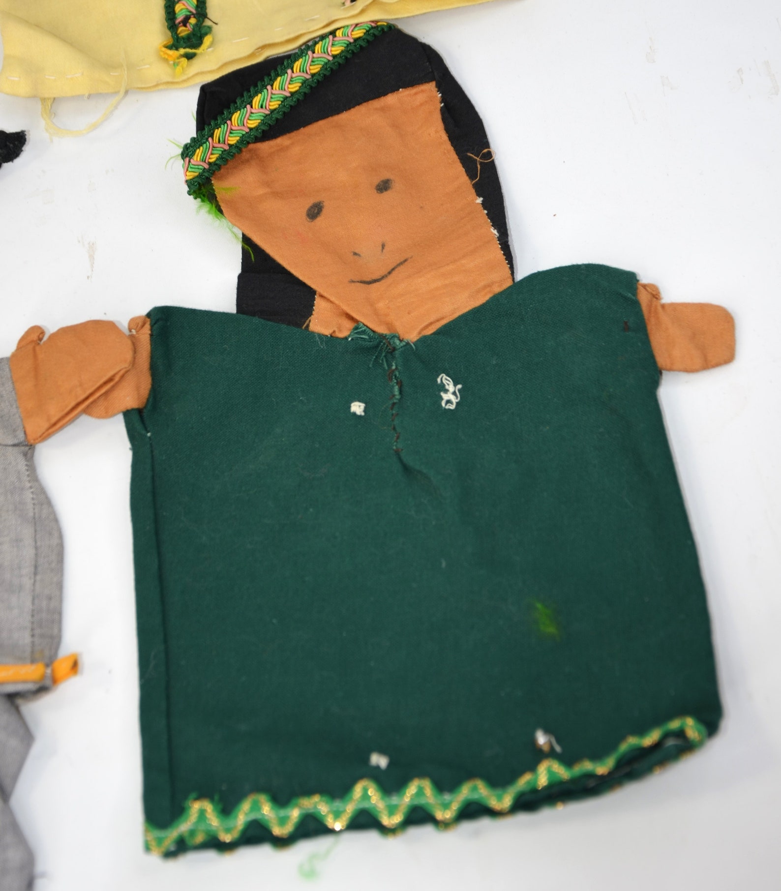 Native American Hand Puppets Lot of 5 Handmade Thanksgiving Indians ...